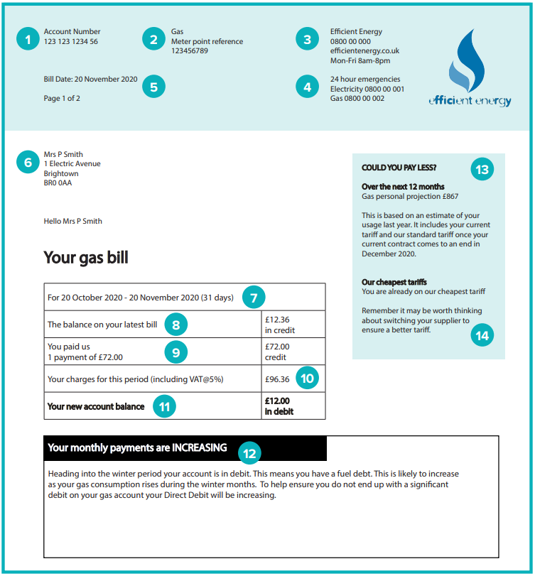 How to read your gas bill - National Energy Action leaflet - National ...